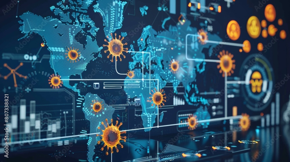 Vivid infographic detailing the worldwide effects of covid19 with graph ...