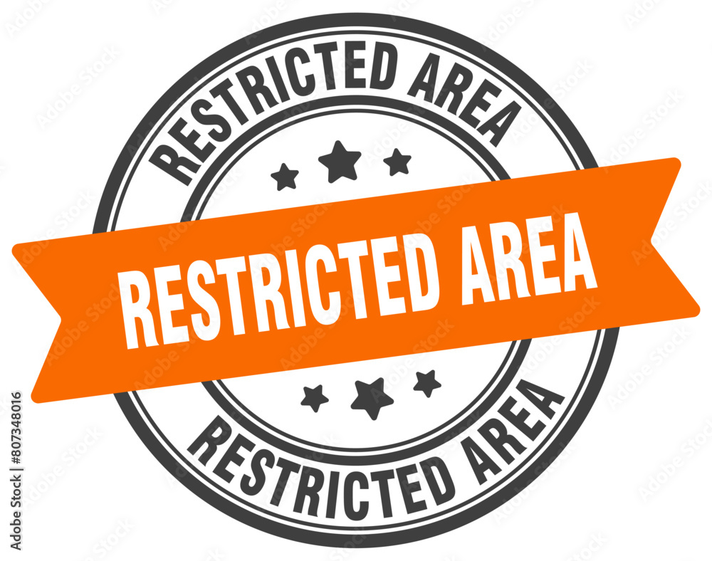 restricted area stamp. restricted area label on transparent background ...