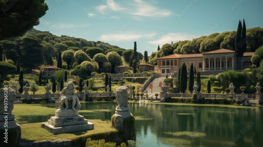 Roman countryside villa boasts terraced gardens and Roman deities ...