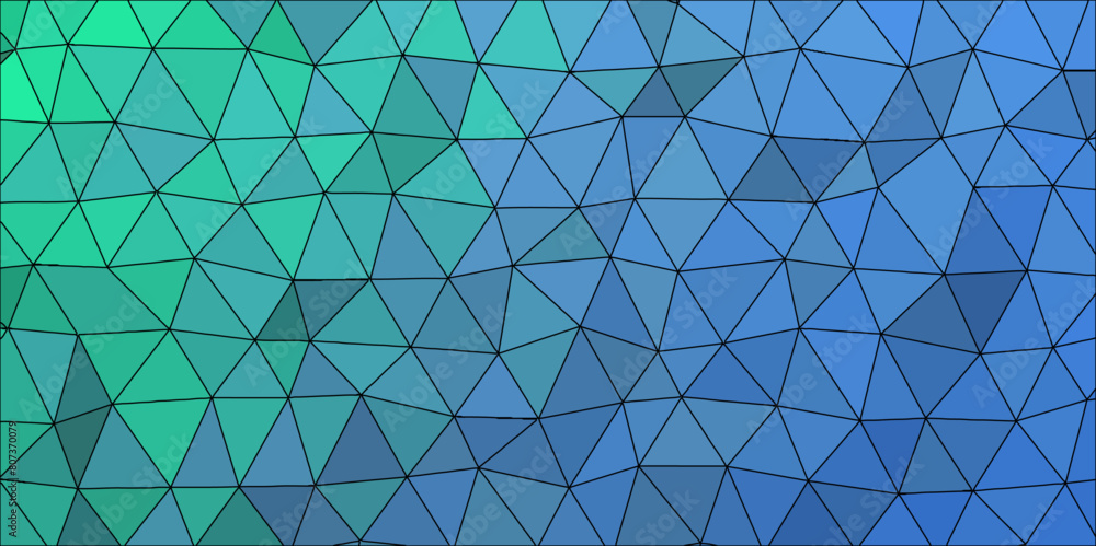 Abstract Isometric Triangle Low Poly Fractal Design Gradient Mosaic ...