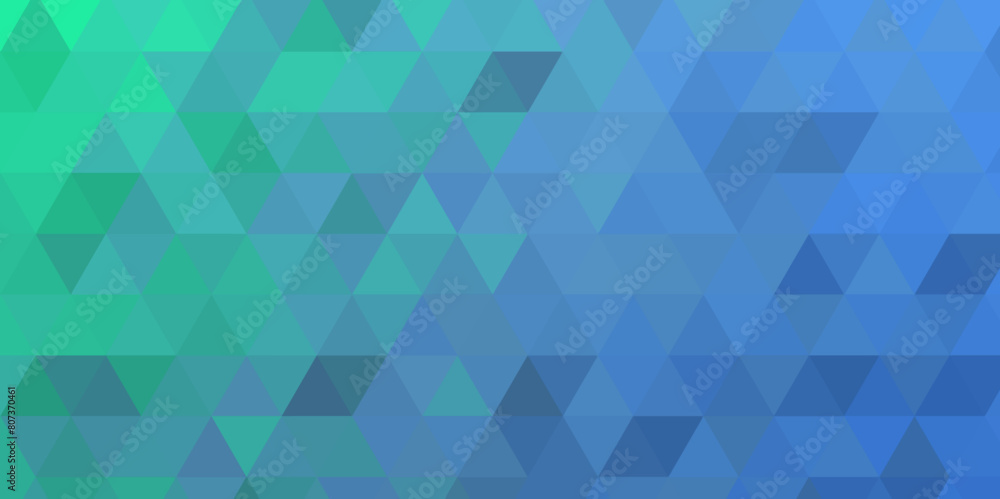 Abstract Isometric Triangle Low Poly Fractal Design Gradient Mosaic ...