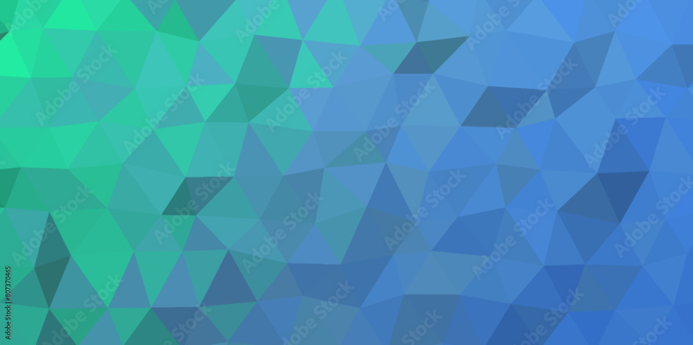 Abstract Isometric Triangle Low Poly Fractal Design Gradient Mosaic ...
