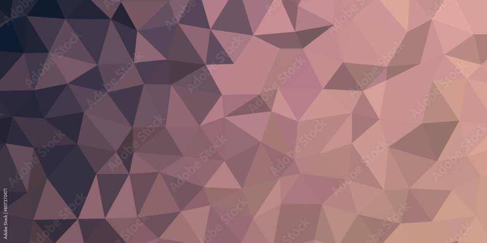 Abstract Isometric Triangle Low Poly Fractal Design Gradient Mosaic ...
