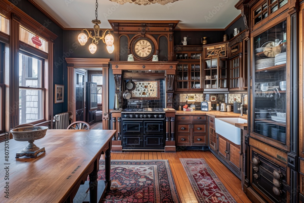 Restored Victorian Kitchen with Modern Amenities and Historical Charm ...