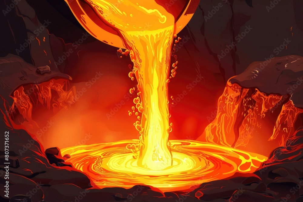 Intense fire spewing from an underground crevice. Suitable for disaster ...