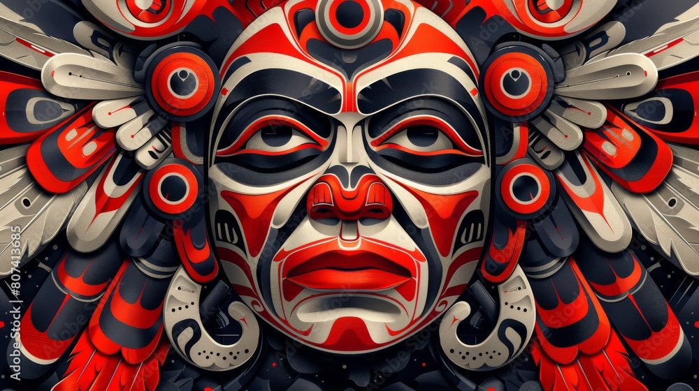 Canadian indigenous cultural symbols and patterns adapted into a modern ...