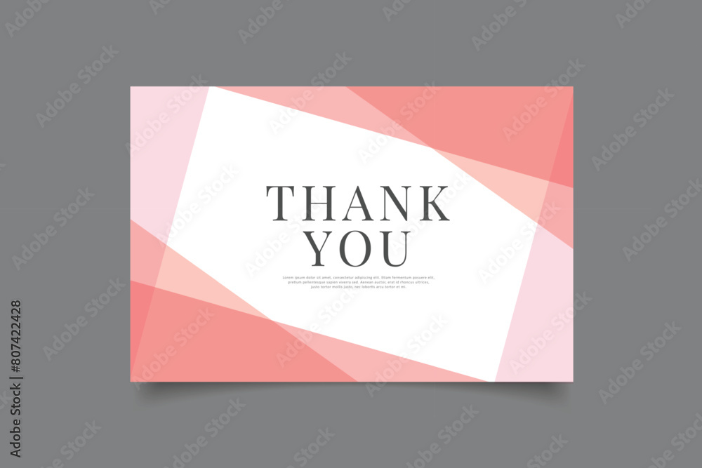 thank you card template abstract background Stock Vector | Adobe Stock