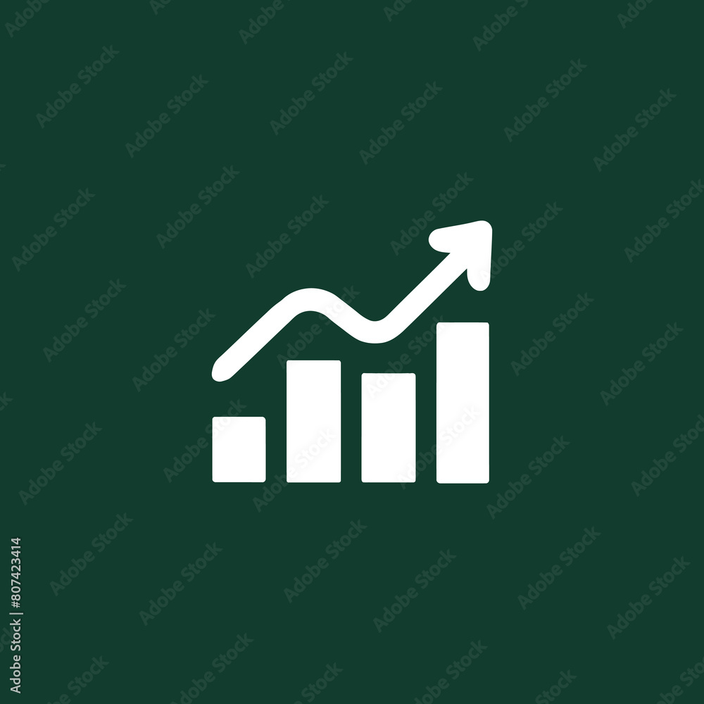 Grow icon concept. increase profit chart. profit growth symbol. increase sales. increase revenue ...