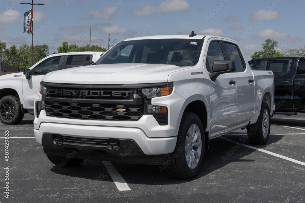Chevrolet Silverado 1500 display at a dealership. Chevy offers the ...