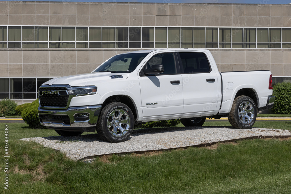 Ram 1500 SST display at the Stellantis Transmission plant. Ram offers ...