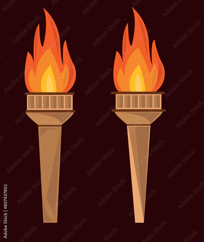 Olympic vector illustrations. Olympic icons, medals and torch vector ...