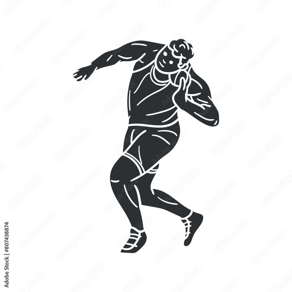 Shot Put Icon Silhouette Illustration. Sports Vector Graphic Pictogram ...