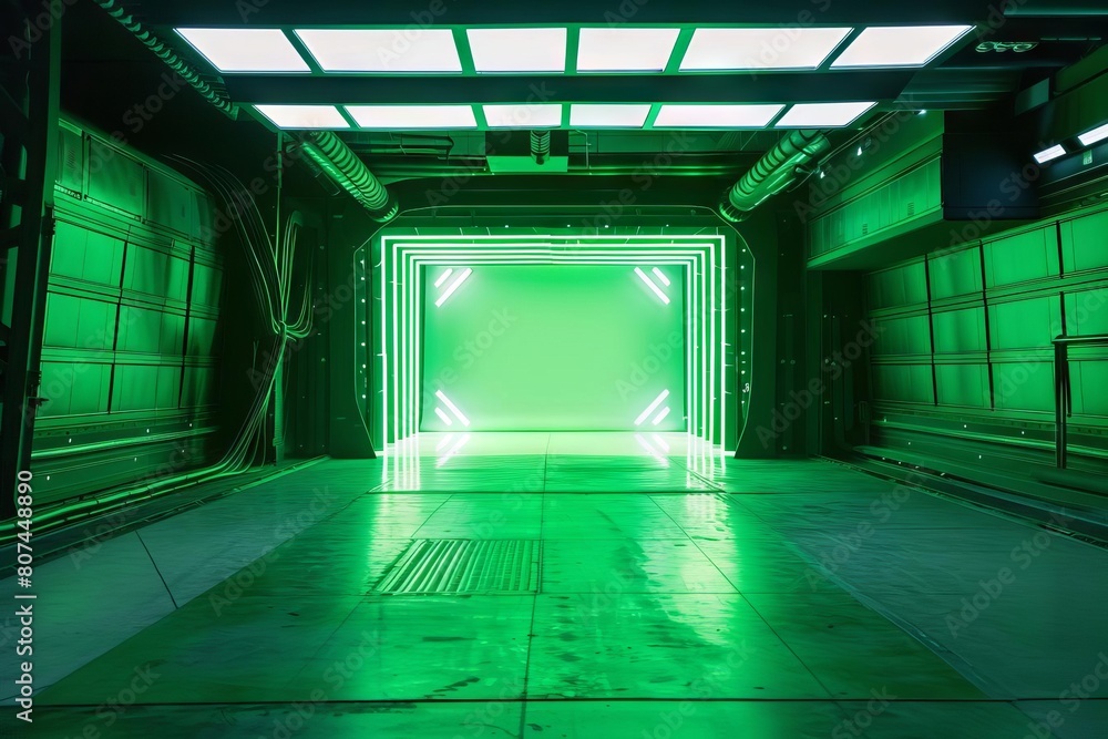 futuristic chroma key virtual studio background versatile green screen ...