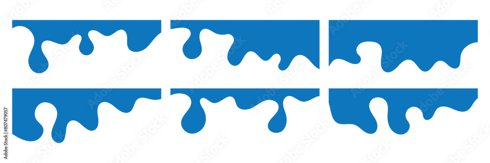 Vetor de Website border, web page divider shapes. Set of separator ...