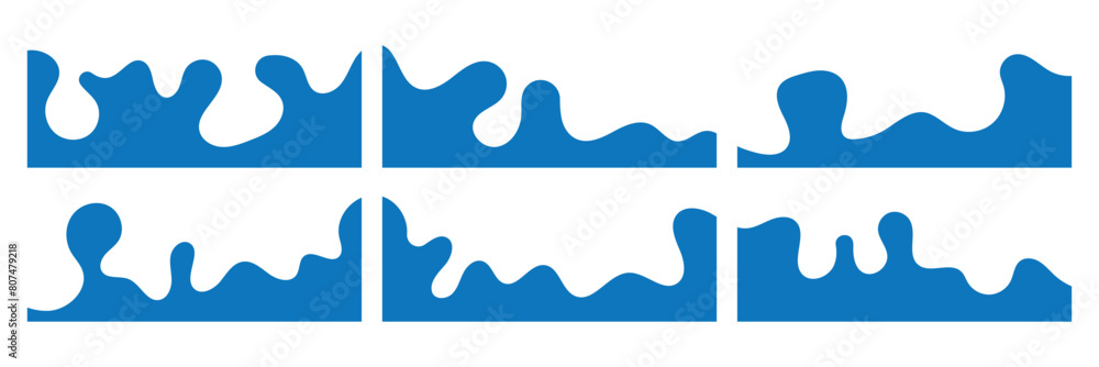 Border shape for website design. Vector banner header and separator ...