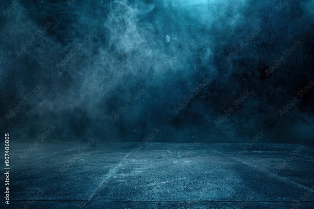 Dark street, asphalt abstract dark blue background, empty dark scene ...
