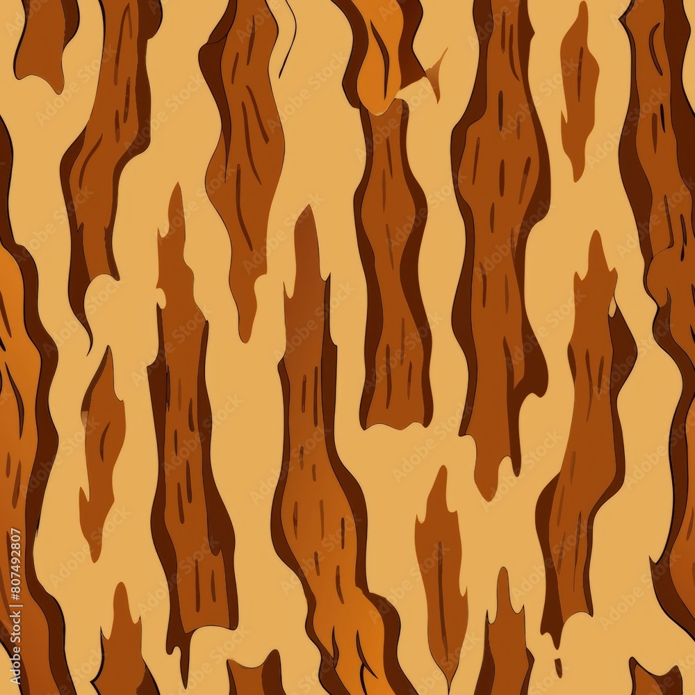 Seamless pattern of rustic wood grain textures and bark patterns for a ...