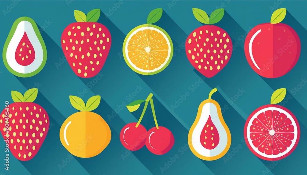 seamless pattern with fruits | A Rainbow of Fruits | Tutti Frutti ...