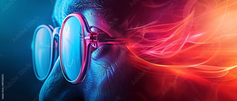 Clinical poster showing an Xray view of pterygium eye disease to ...