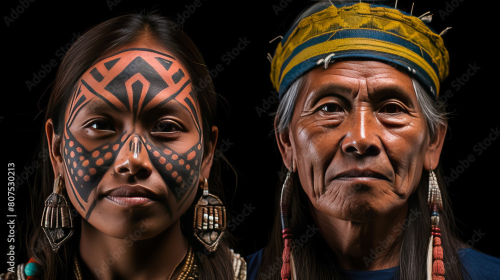 The portraits of indigenous tribes in the Amazon rainforest capture ...