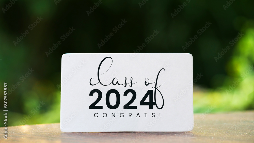 Class of 2024 card with bokeh background. Senior 2024. congratulations ...