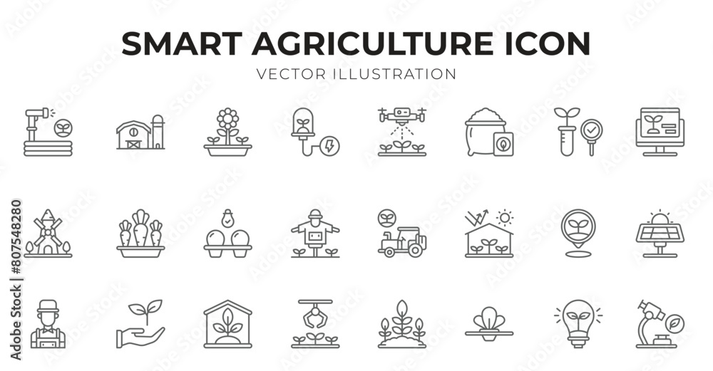 Smart Agriculture icon pack for your website design, logo, app, UI ...