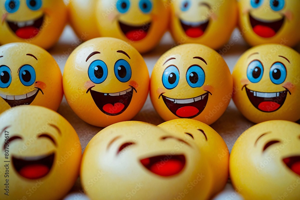 Happy emoticon expression background, Yellow smiley faces happiness joy ...