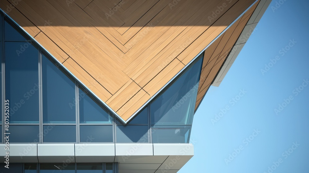 sustainable building's facade, showcasing its innovative use of ...