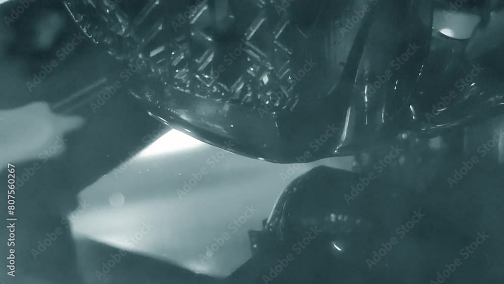 3D printer working process. 3D printing. Stereolithography ...