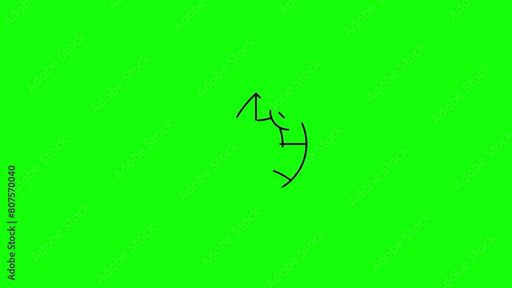 Earth globe and check mark icon 4k animation on greenscreen background ...