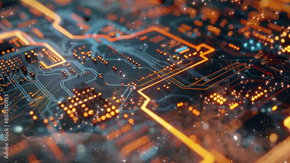electronic circuit board close up. hardware and technology background ...