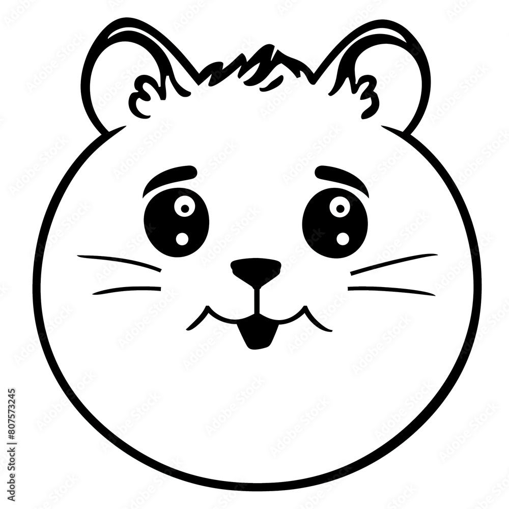 Cute 2D drawing feeling hamster Stock Illustration | Adobe Stock