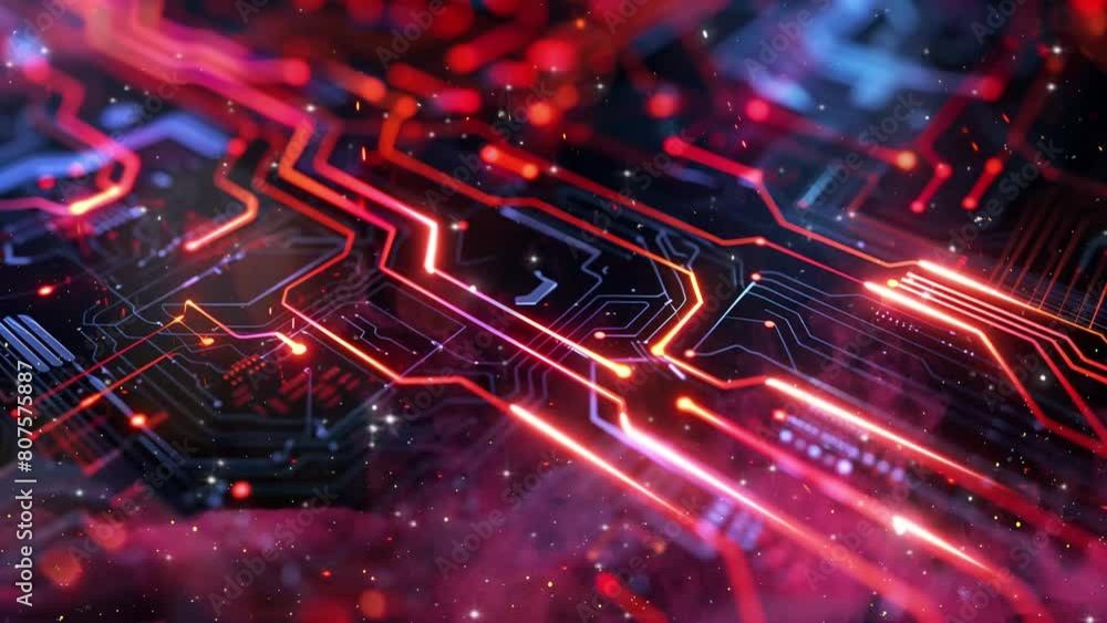 hardware and technology concept. computer motherboard background with ...