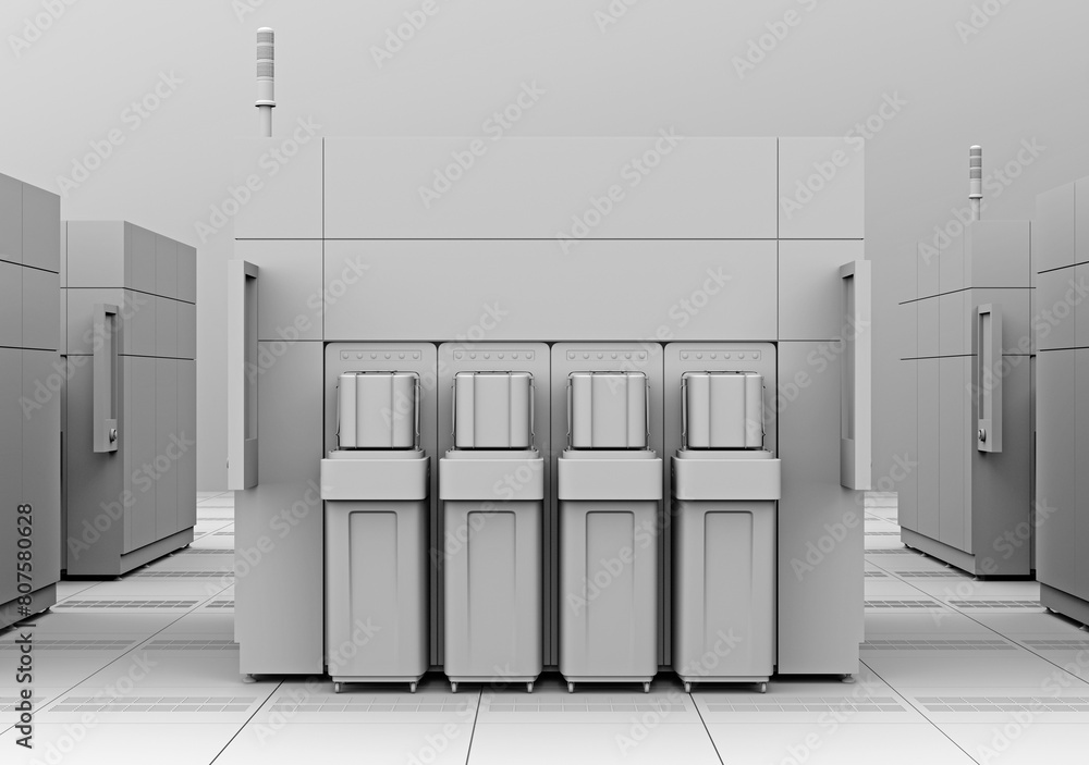 Clay rendering of Semiconduct Wafer Cleaning, Etching systems in Fab ...