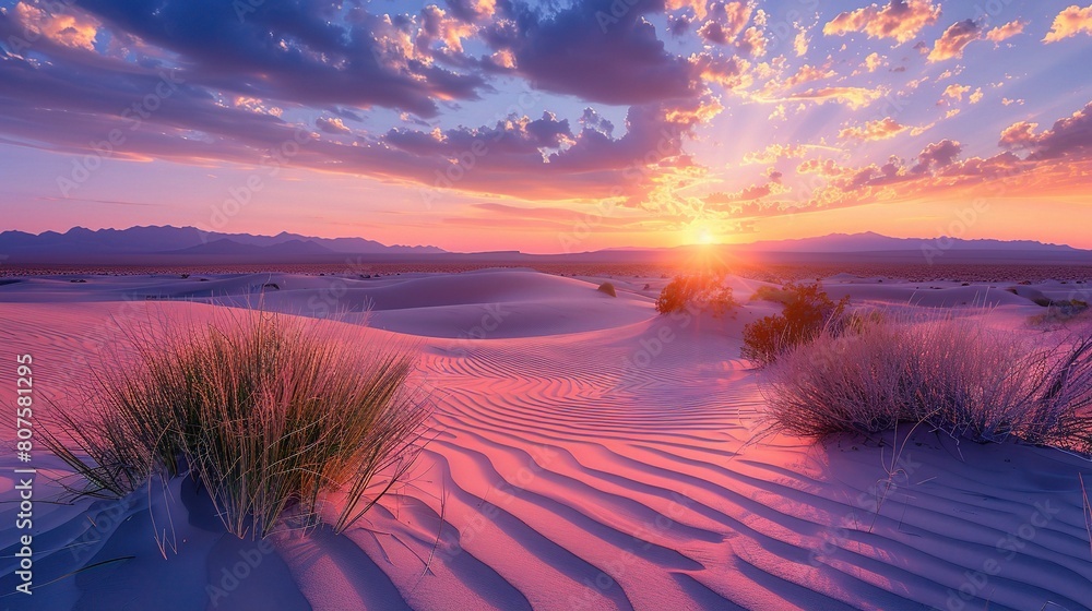 beauty of a desert sunset in Arizona, with the sky painted in shades of ...