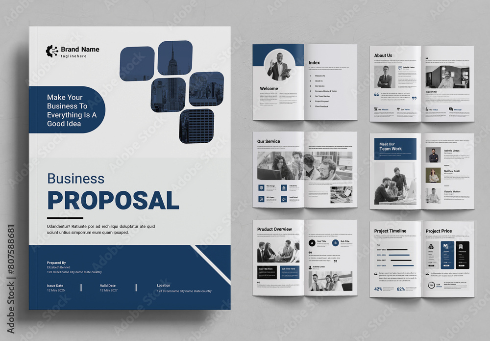 Business Proposal Layout Stock Template | Adobe Stock