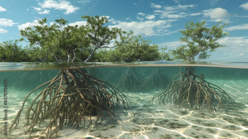 Storm Protection, Image showing the structural complexity of mangrove ...