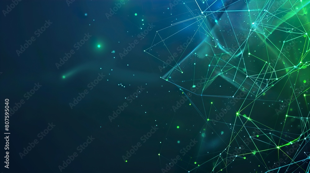 Ilustração Do Stock Abstract Blue Background Network Connection Structure Blue And Green