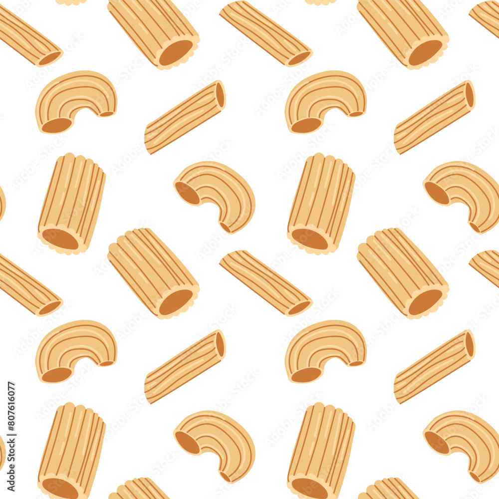 Pattern of different types of pasta. Fluted chopsticks, which is ideal ...
