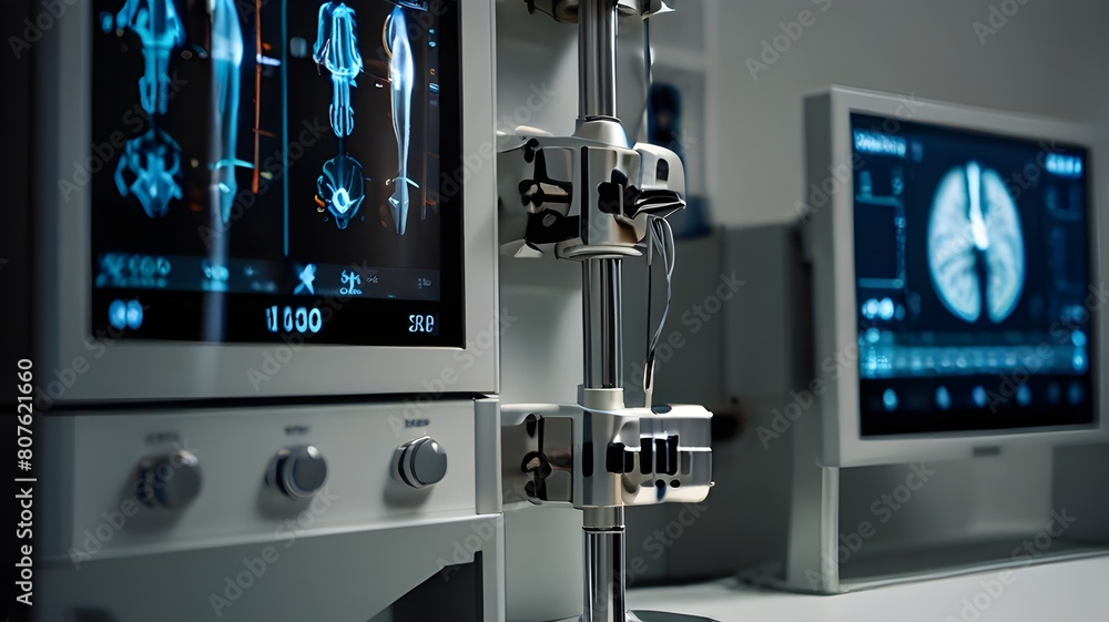 Close-up shots of medical devices and equipment used in a modern ...