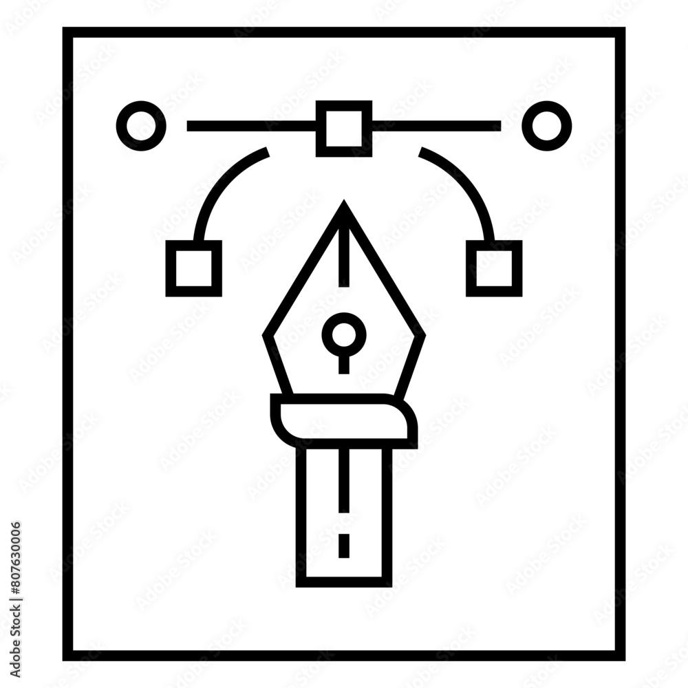 Pen tool cursor. Vector computer graphics. Logo for designer or ...