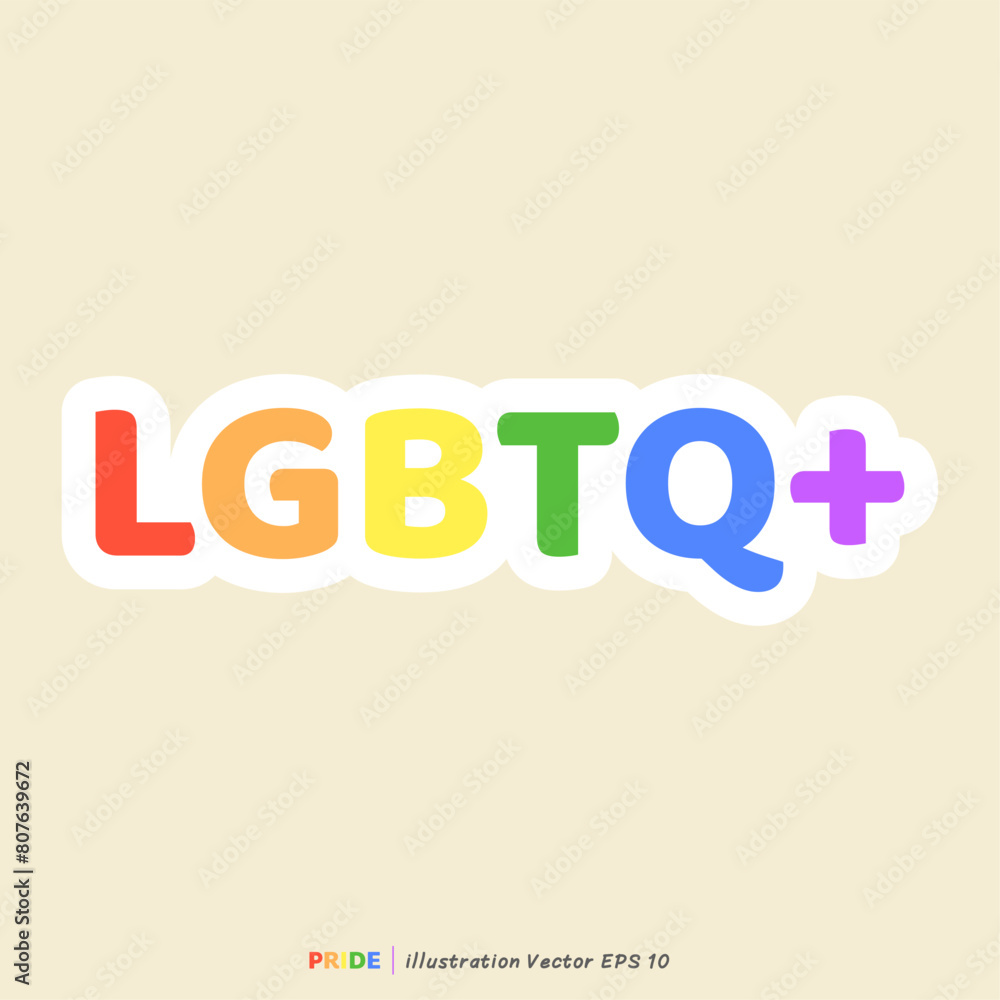 LGBTQ+ stickers, LGBT flat style symbols with pride flags, gender signs ...