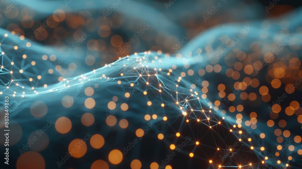 The blockchain technology. Network structure background. AI. Machine learning. Data background ...