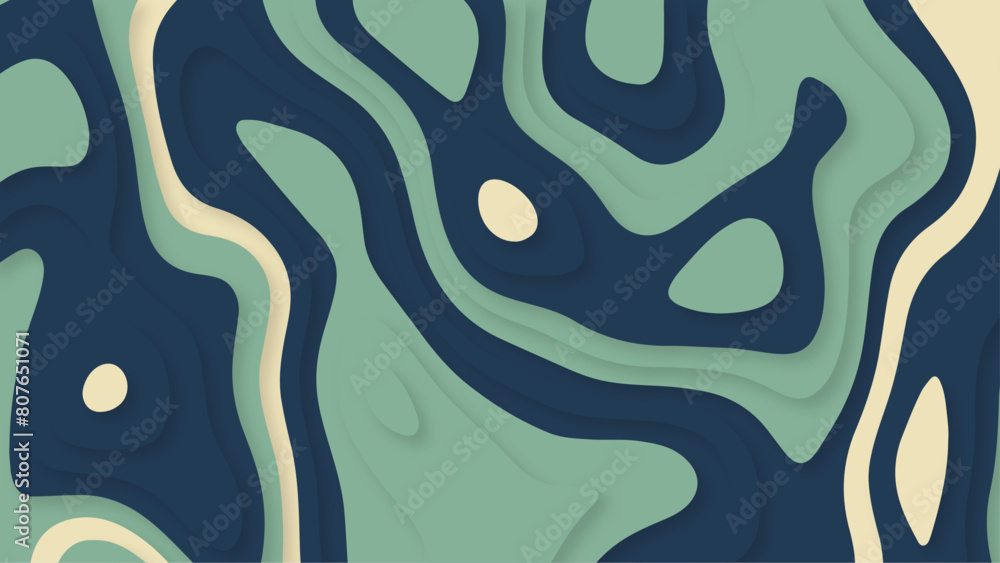 Papercut multi layers 3D color texture vector background. Abstract ...