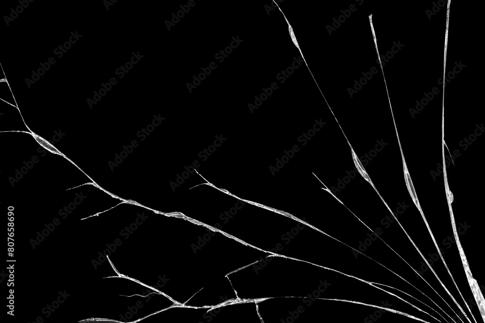 Close-up wrinkles and cracks on LCD screen glass display from ...