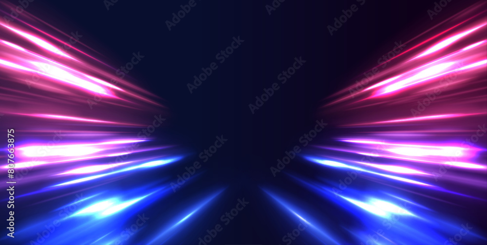 Vector swirl trail effect. Laser beams luminous abstract sparkling ...