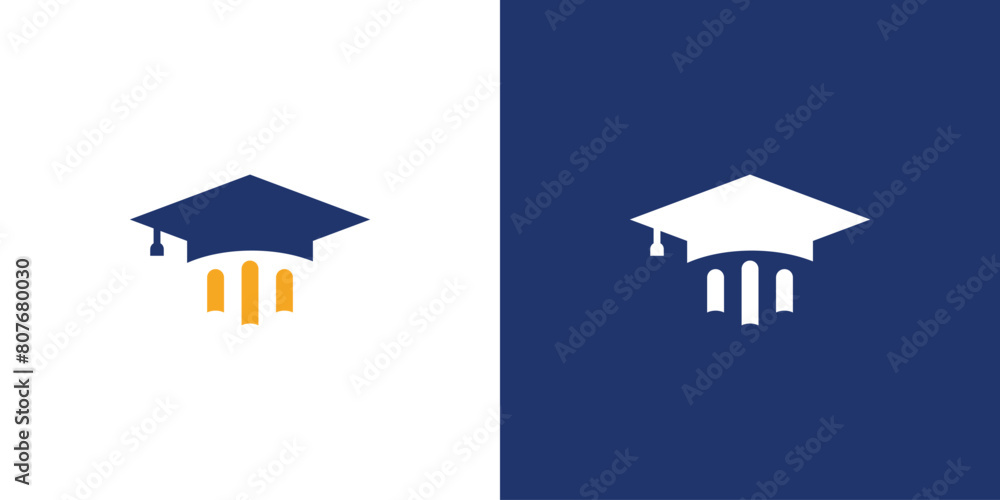 Launch Graduate Hat Logo. Creative Graduation Education Logo. College ...