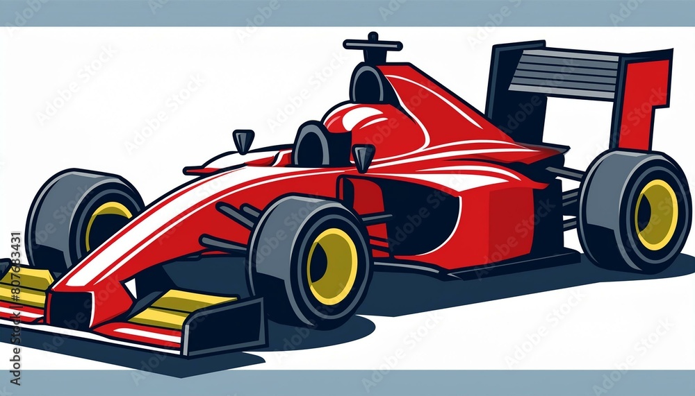 F1 3d race car icon transport jet logo sport auto racing symbol concept ...