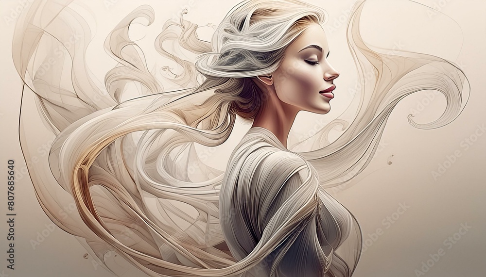 A cel sketch with transparent smoke drifting up making a beautiful ...