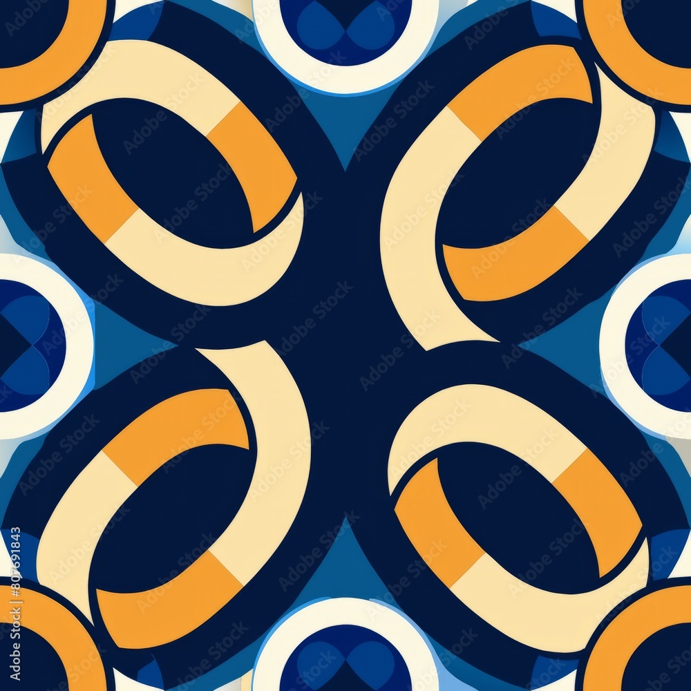 Seamless pattern of interlocking chains or links, symbolizing unity and connection in your ...